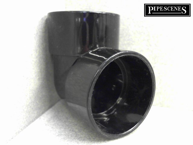 BLACK 32mm 36mm Solvent Weld Glue Waste Pipe Elbow Knuckle Bend 90° | eBay