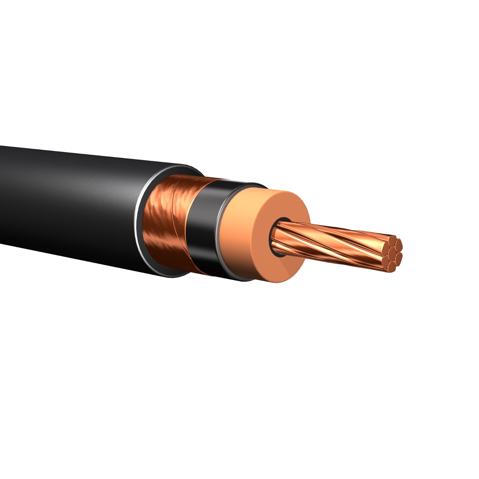 500 MCM Copper Tape Shielded MV-105 EPR/PVC Medium Voltage Power Cable ...