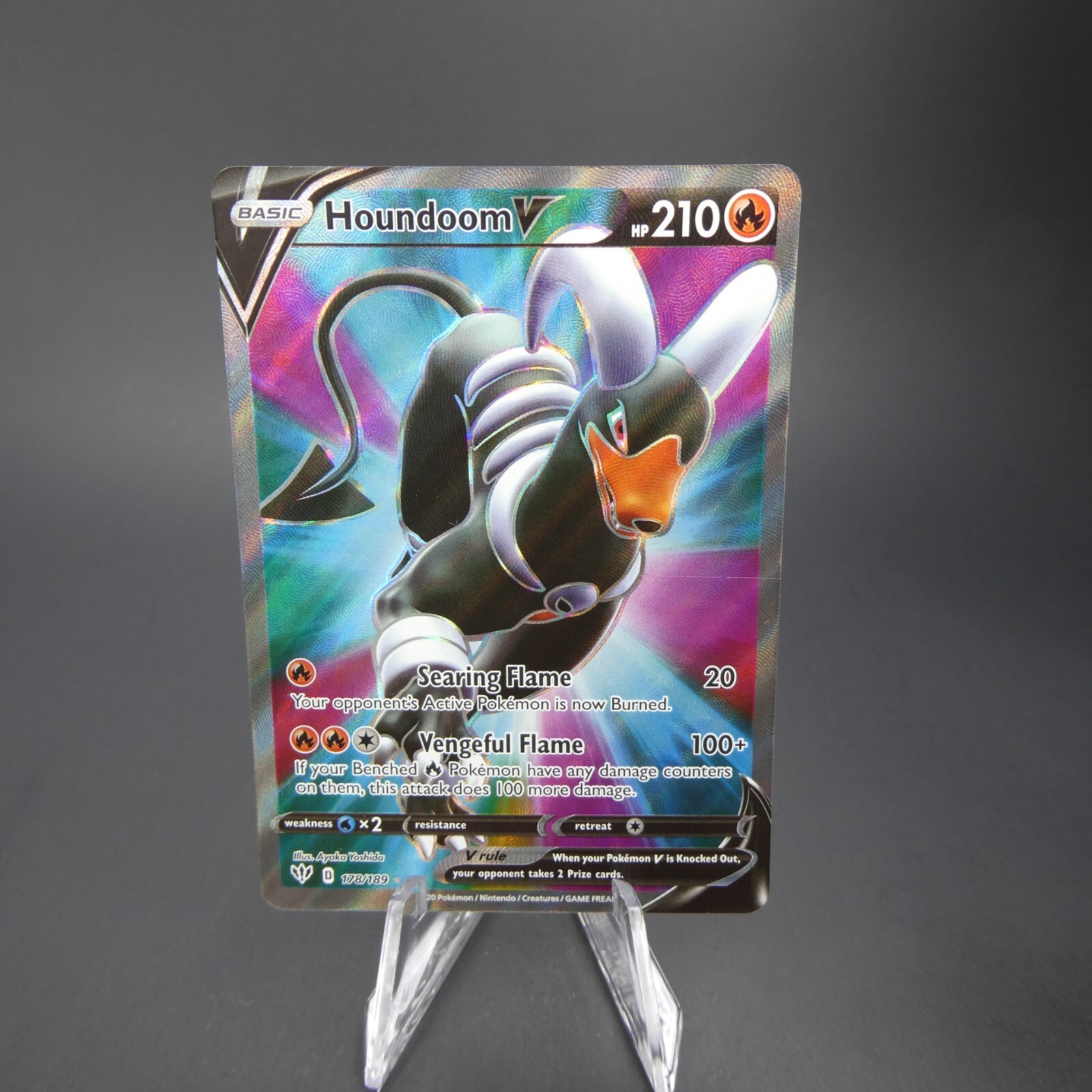 Houndoom V 178/189 Darkness Ablaze Full Art Pokemon TCG Card NM | eBay