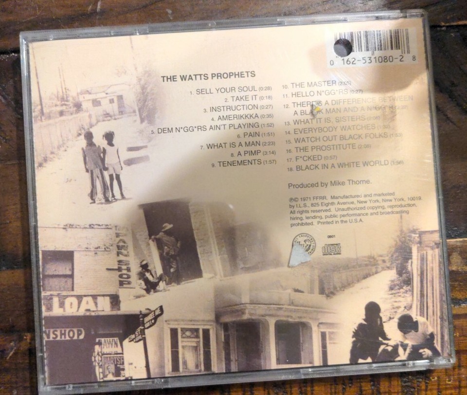 WATTS PROPHETS - Rappin Black In A White World - CD - **Clean Disc ...