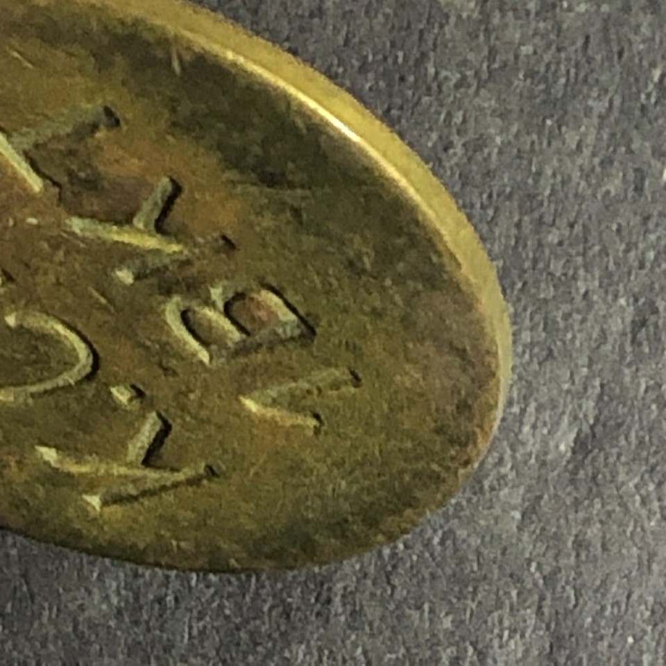 K.C. Co "1BKT" (Kirby Canning - Trappe, Maryland) Brass Picker Token ...