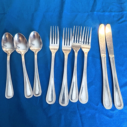 VTG Brand Ware Stainless 243 Beaded Edge 3 pc Place Setting for 3 ...