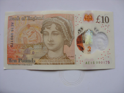 LUCKY £10 NOTE JANE AUSTEN TEN POUND BIRTHDAY ANNIVERSARY 09 01 75 ...