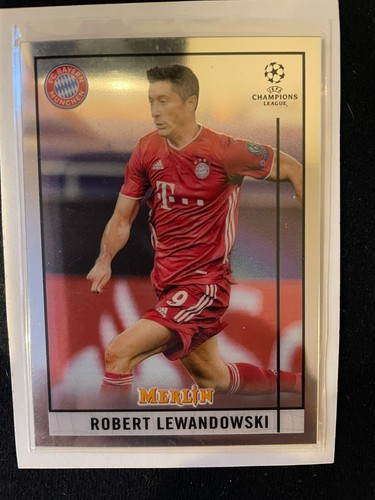 2020-21 Topps Chrome Merlin 75 Robert Lewandowski Poland Bayern Munich ...