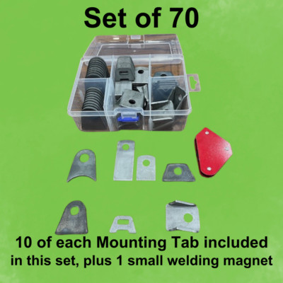 Roll Cage Weld Tab kit 70 Tabs, Steel Tabs, Chassis Tabs, Tubing Kit ...