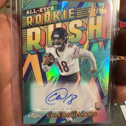 2024 Topps Chrome Football Caleb Williams RC All Etch Rookie Rush Auto ...