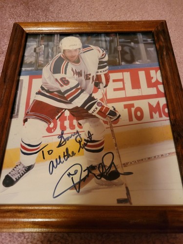 NHL New York Rangers Pat Verbeek Signed and Framed Hockey Photo W ...