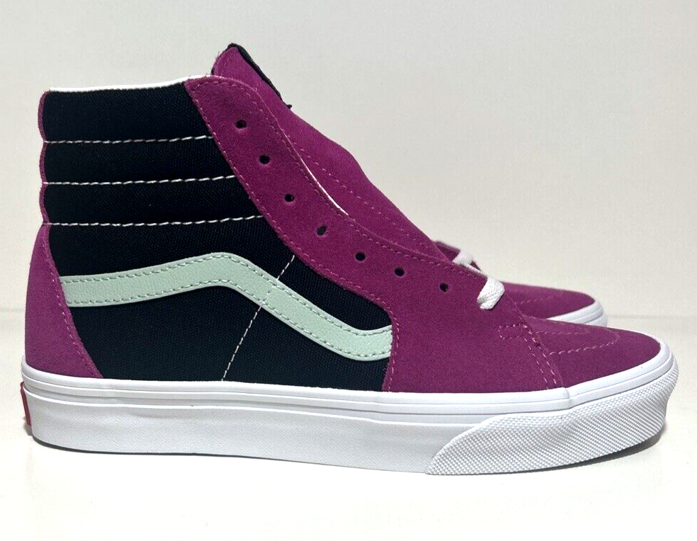 VANS Old Skool Hi Womens Size 7 Vintage Sport Old Skool Black Fuschia ...