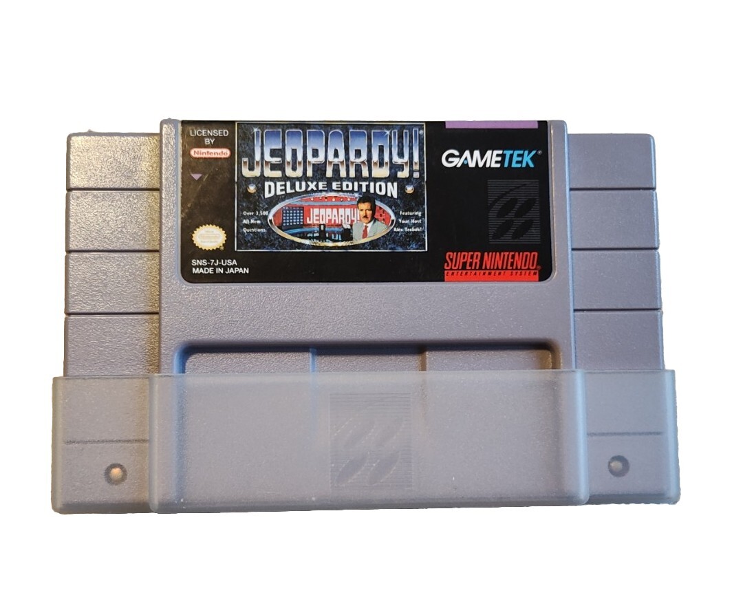 Jeopardy -Deluxe Edition (Super Nintendo SNES , 1993) With manual And ...
