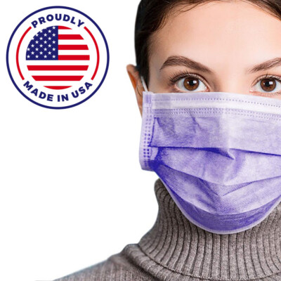 MADE IN USA Face Mask Mouth 50 PCS & Nose Protector Respirator Masks ...