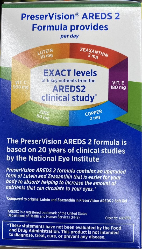 PreserVision AREDS 2 Formula Ocusorb Vitamin 140 Softgel pack New In ...