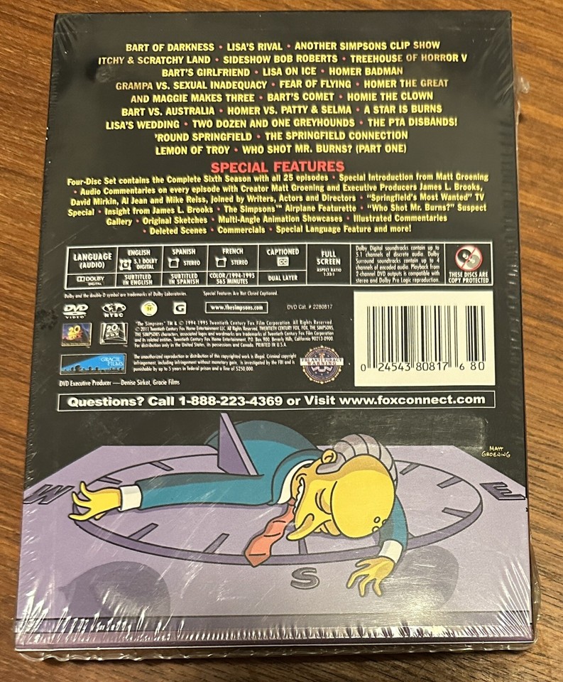 The Simpsons Complete Season 6 Six Sixth New Sealed DVD 24543808176 | eBay
