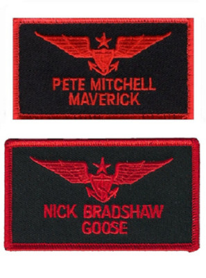 Maverick Goose Top Gun Name Badge 80s Film Movie Sew On Flight Suit ...