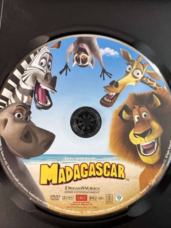 Madagascar DVD 2005 DreamWorks Widescreen Animated Family Movie PG | eBay