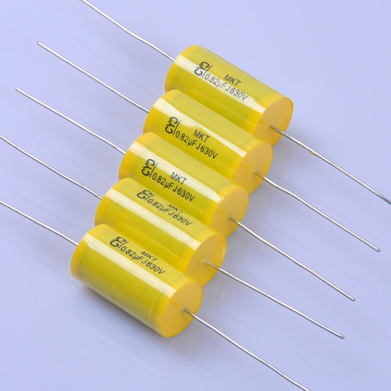 5pcs Tubular Poly Polyester Film Axial 630V 0.82uf Capacitor for Guitar ...