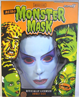 Super 7 Retro Monster Mask Bride of Frankenstein White Adult Size China ...