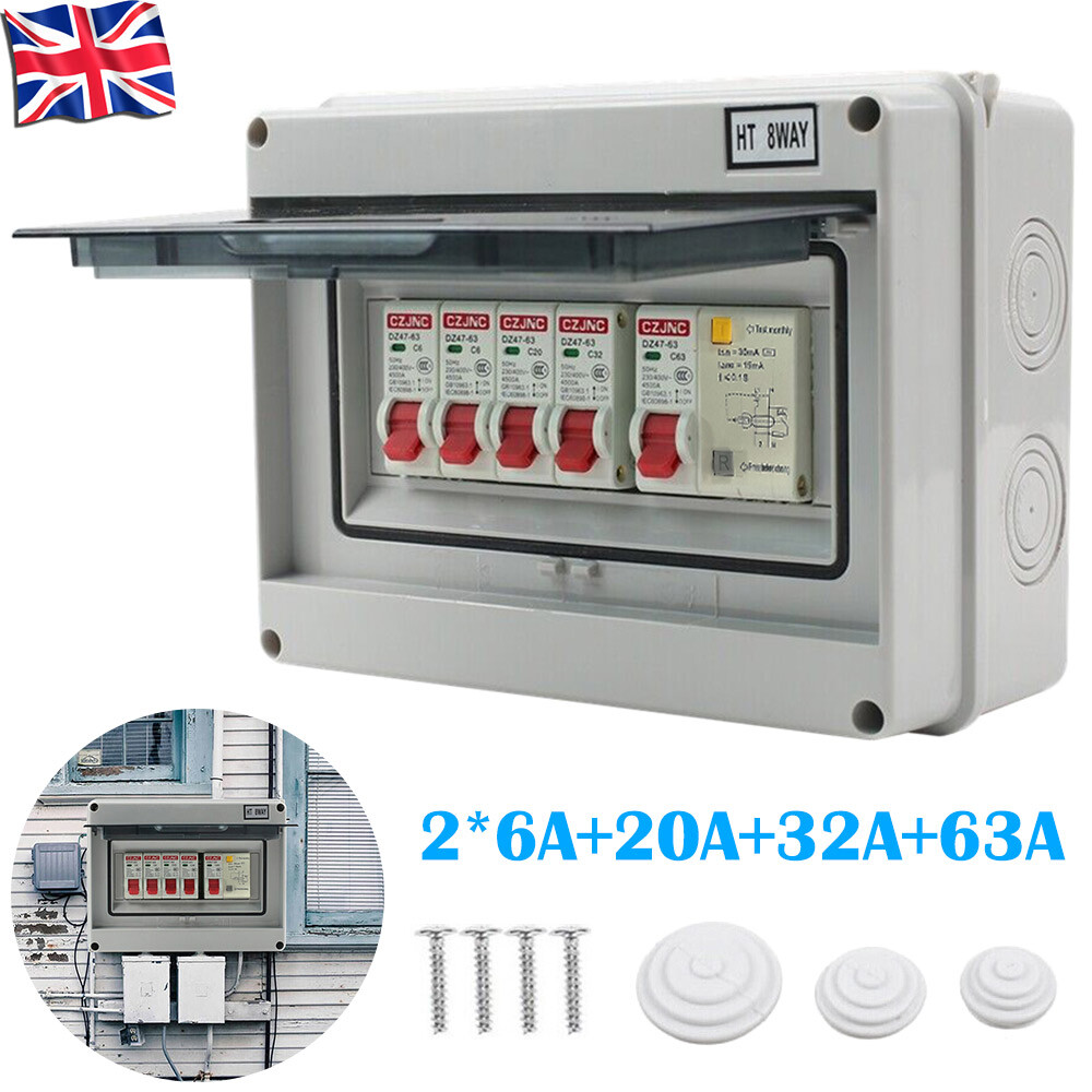 Fuse Box Cover Consumer Unit 4 Way, Compact Fuse Box Electrical ...