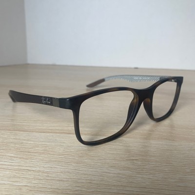 NEW Ray-Ban RB8903 5200 Eyeglasses Brown Carbon Fiber Frames Only 55-18 ...