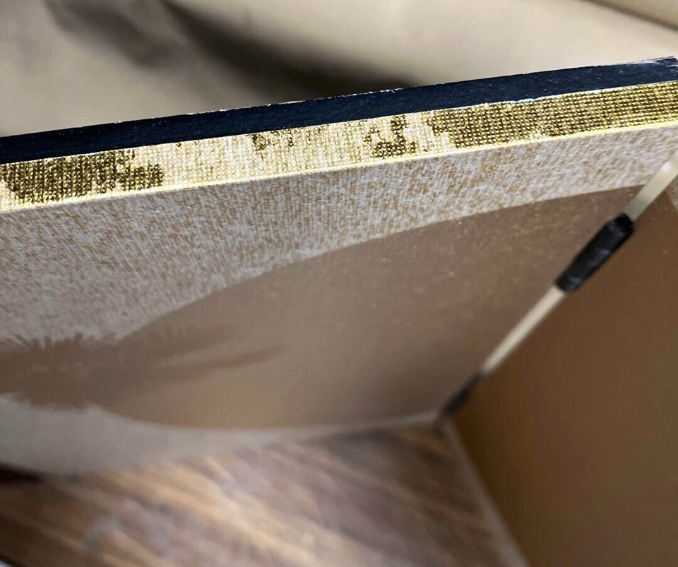 Japanese traditional Folding screen BYOBU Moon & Pine Black lacquer h9 ...