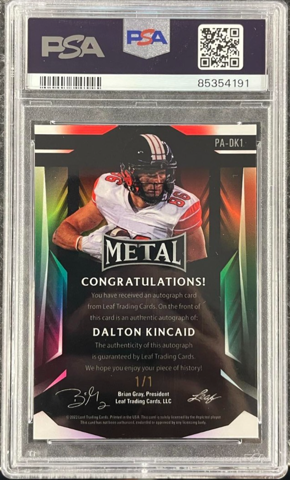 2023 LEAF METAL DALTON KINCAID ROOKIE TIE DYE AUTOGRAPH ONE OF ONE #D 1 ...