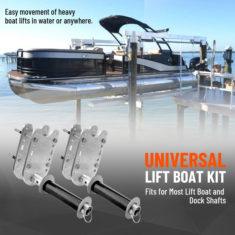 2x Heavy Duty Boat Lift Wheel Kit, Adjustable Boat Lift Wheel Bracket ...
