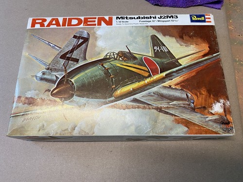 1971 Revell 1/32 Scale Raiden Mitsubishi J2M3 Japanese Fighter Model ...