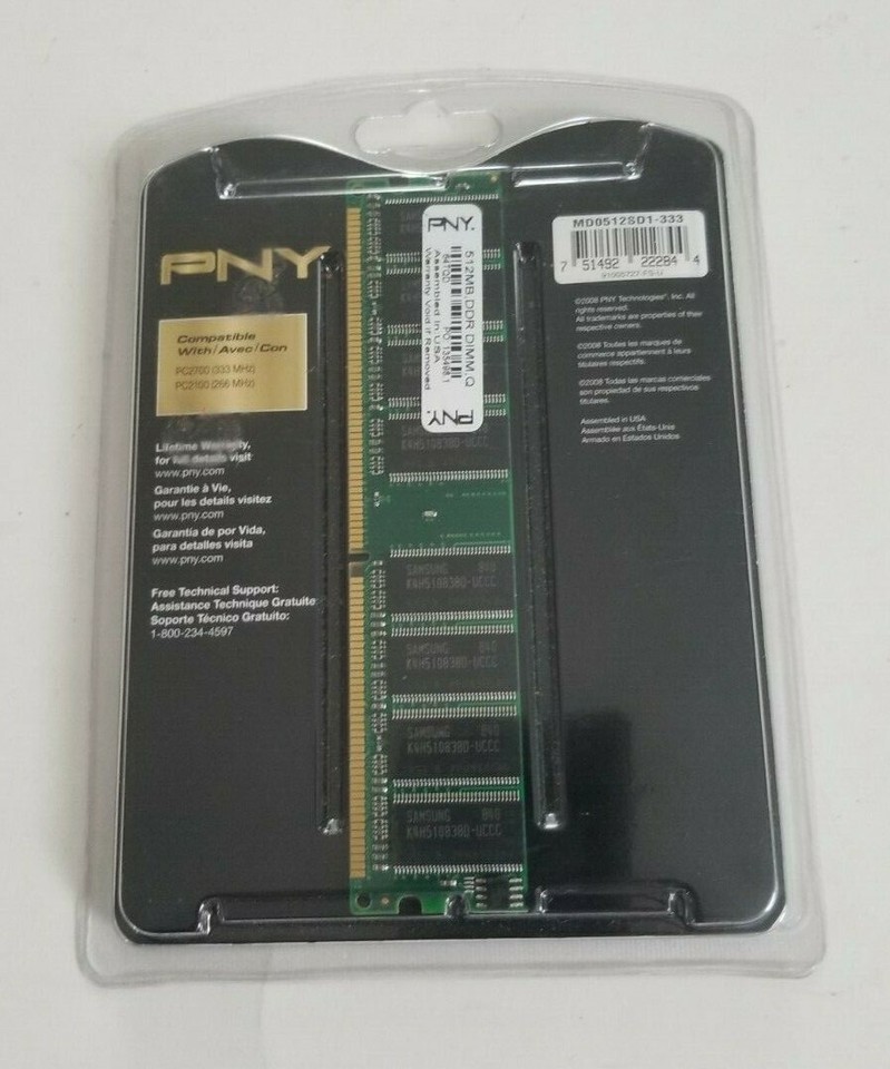 PNY 512MB DDR PC2700 - Optima Memory | eBay