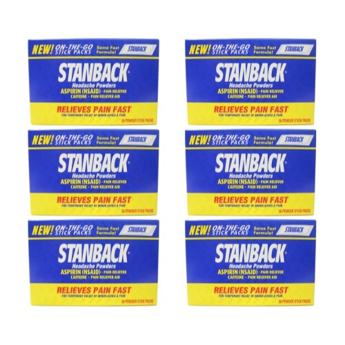6 Pack Stanback Stick Pack Headache Powders 50 Count Each | eBay