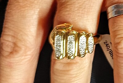 925 silver and CZ Gents Fist Ring gold plated christmas gift | eBay UK