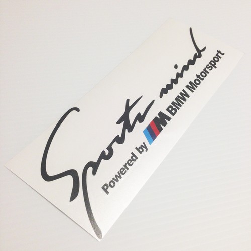 BMW M Performance Sport Mind Gloss Black Safety Car Tuning DTM Stickers ...