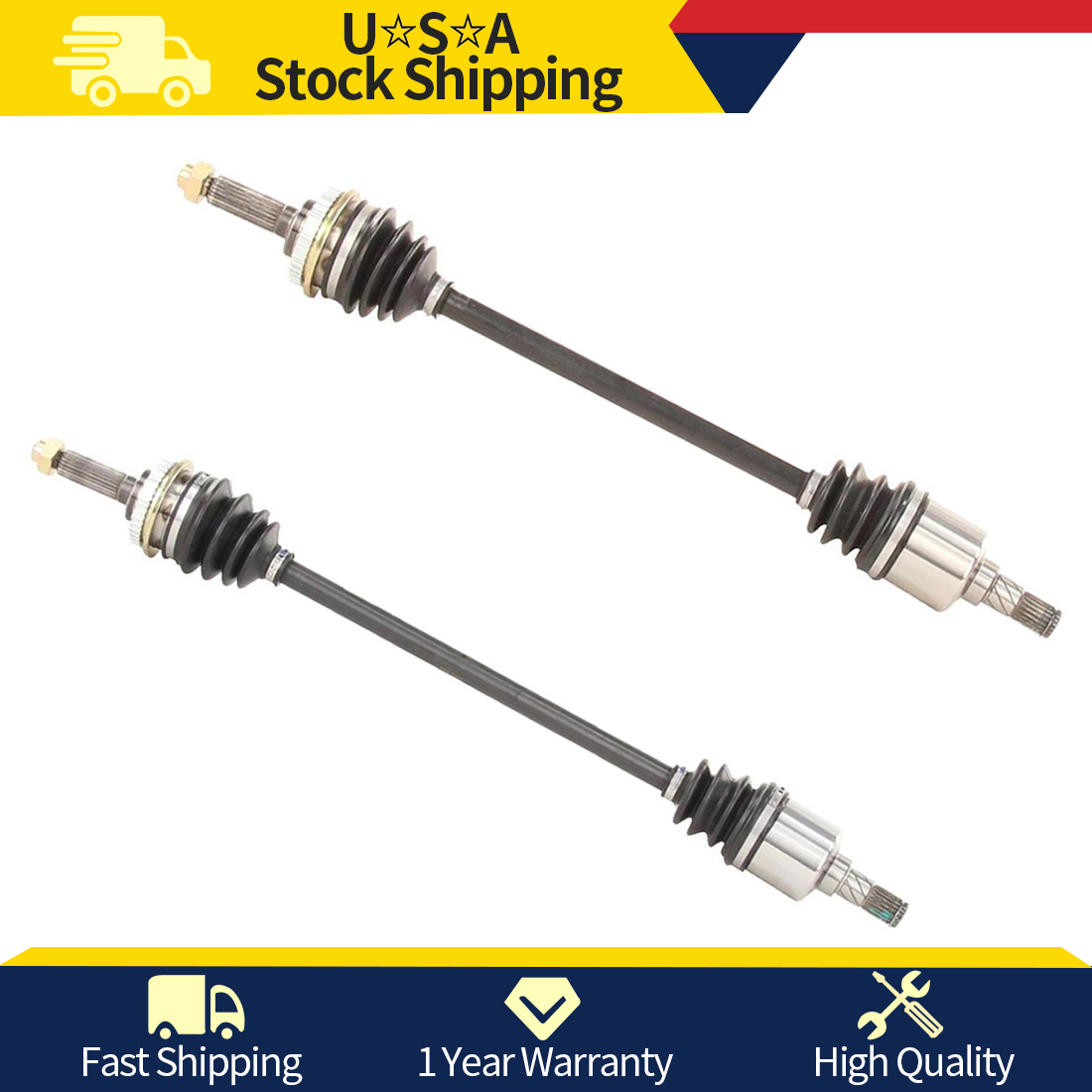 2x Front TrakMotive CV Axle Joint Shaft For Geo Metro FWD 1.0L 1997 ...