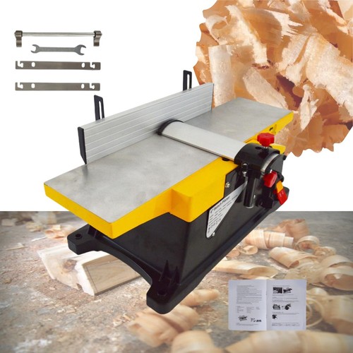 220V 1.8KW Portable 6" Woodworking Planer with Mechanical Planer Bench ...