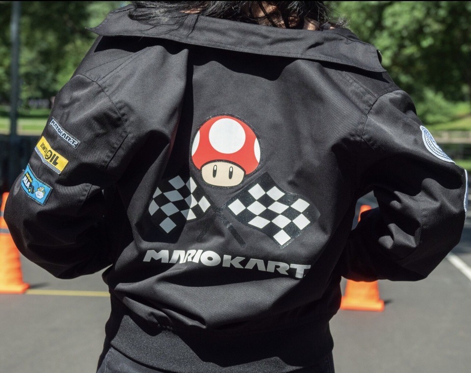 Nintendo NY Mario Toad Mario Kart 92 Flight Bomber Jacket Exclusive ...