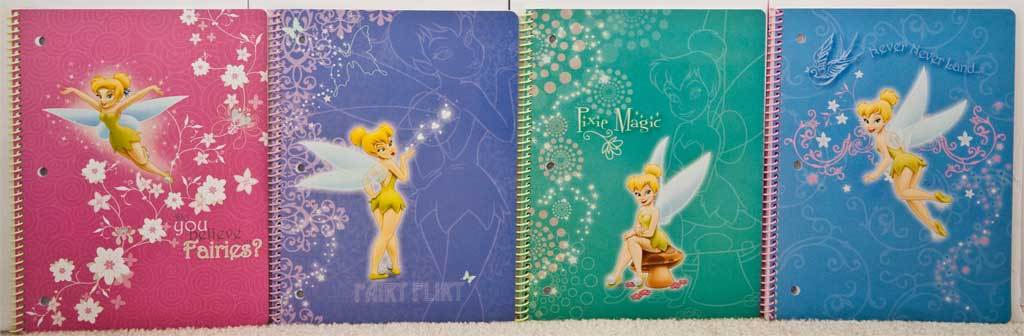 Disney Tinkerbell School Notebooks Set Of 4 | eBay