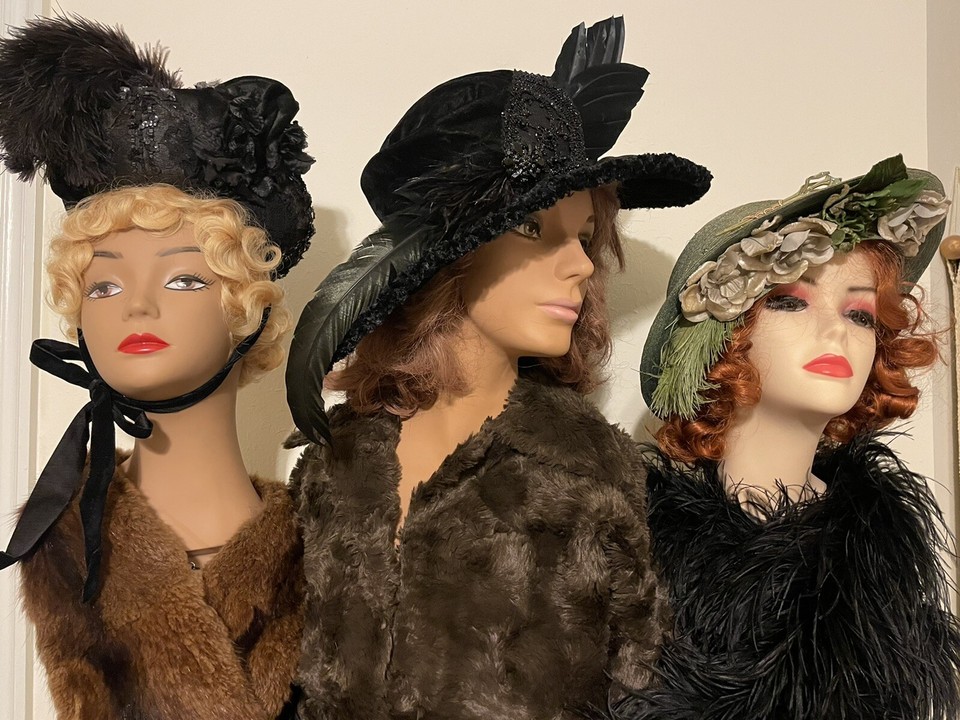 ANTIQUE VICTORIAN BLACK Mourning Hat AUTHENTIC CA 1860's Very Nice! | eBay