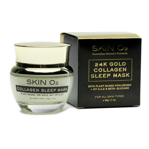 SKIN O2 SLEEP MASK 24K GOLD, COLLAGEN+ HA 50g | eBay