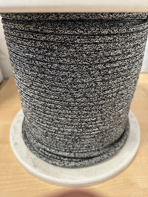 5m X 8mm BLACK WHITE DOUBLE BRAID DYNEEMA SPECTRA MARINE HALYARD ROPE ...