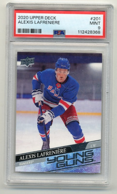 2020 -Alexis Lafreniere- PSA 9 Upper Deck Young Guns Rookie Hockey Card ...