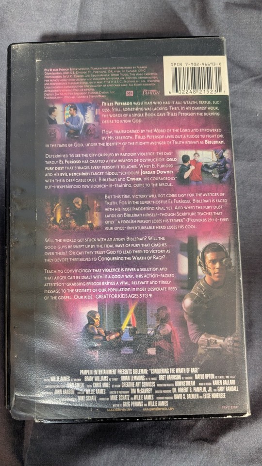Vtg The Bibleman Adventure VHS Conquering the Wrath of Rage 2000 | eBay UK