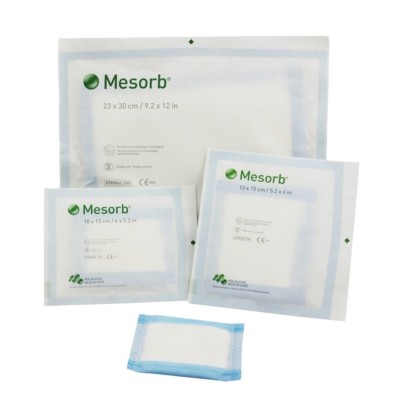 Mesorb Cellulose Absorbent Dressings 10cm x 10cm x10 - Highly Absorbant ...