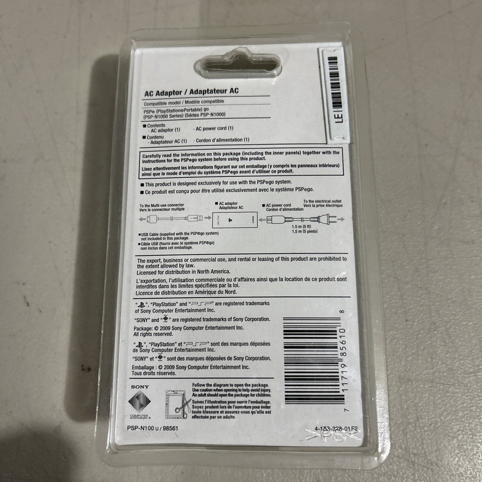 Sony PSP GO AC Adaptor for Portable PlayStation GO PSP-N1000 Series OEM ...