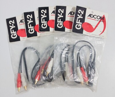 Lot of 5 New Old Stock ADCOM Car Audio GFY-2 Male Cable RCA to XLR or ...