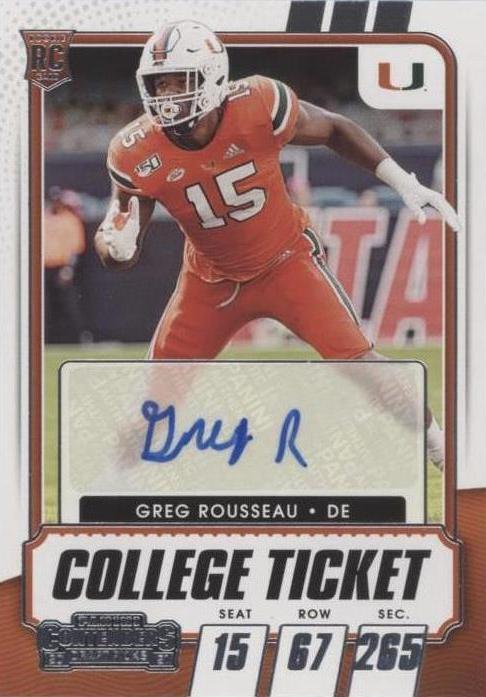 2021 Panini Contenders Draft Picks - College Ticket Autographs Greg ...