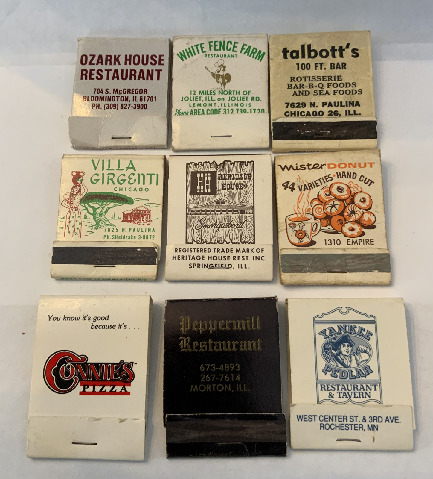 Assorted Vintage Restaurant Matchbooks, Set of 9 | eBay