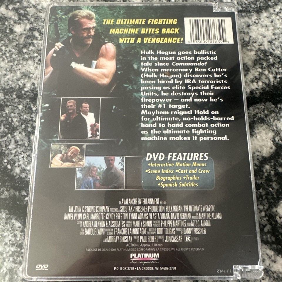 Ultimate Weapon DVD Hulk Hogan Slim Jewel Case No Fear No Rule No Equal | eBay
