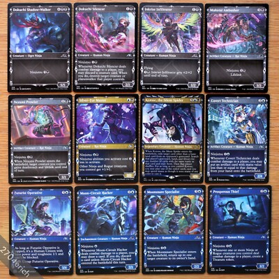Set of 12 Kamigawa Ninja Showcase Creatures (Magic MTG) Silver-Fur ...