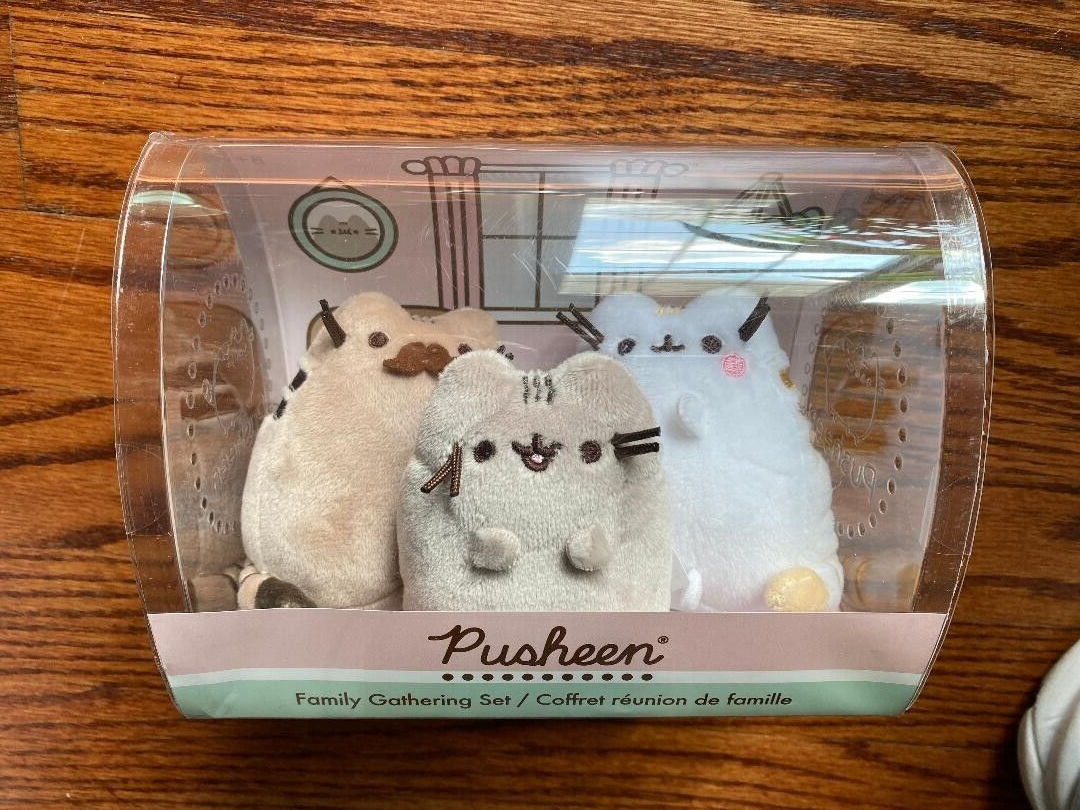 Gund Pusheen Family Gathering 3 Dad, Mom, Child Boxed Plush Set New NIB ...
