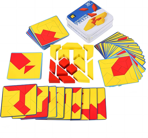 Board Game, Wooden Puzzle, Pattern Block Match Puzzles, Aged 3 ...