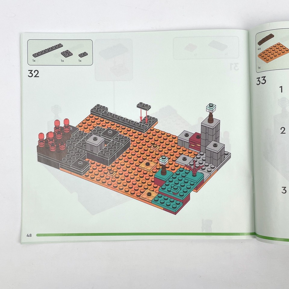 Lego Minecraft 21185 The Nether Bastion Instruction Manual ONLY | eBay