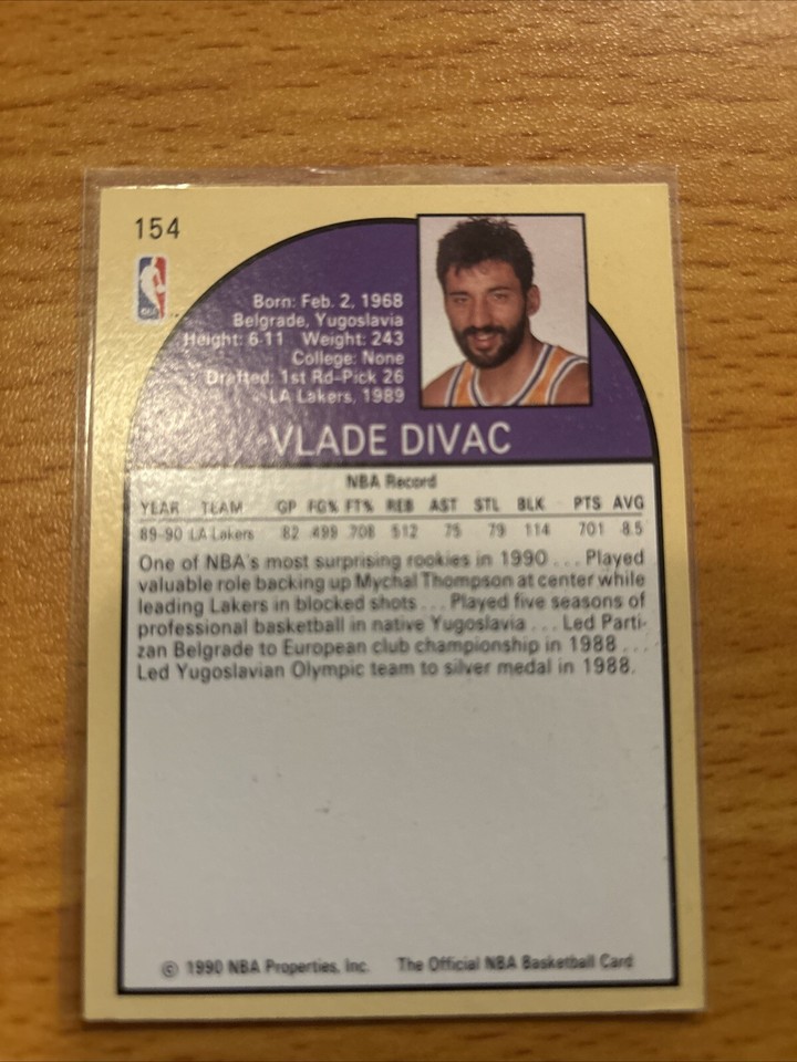 VLADE DIVAC #154 NBA HOOPS Rookie Card. | eBay